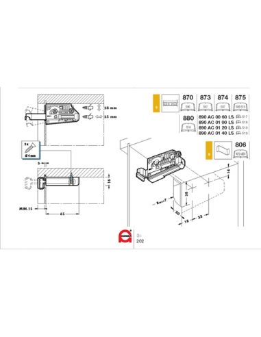 Навіс регульований CAMAR 806 14 P2 VI із заглушкою.
